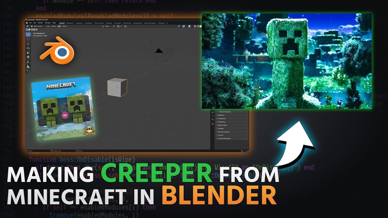 Making CREEPER from MINECRAFT in BLENDER. - YouTube