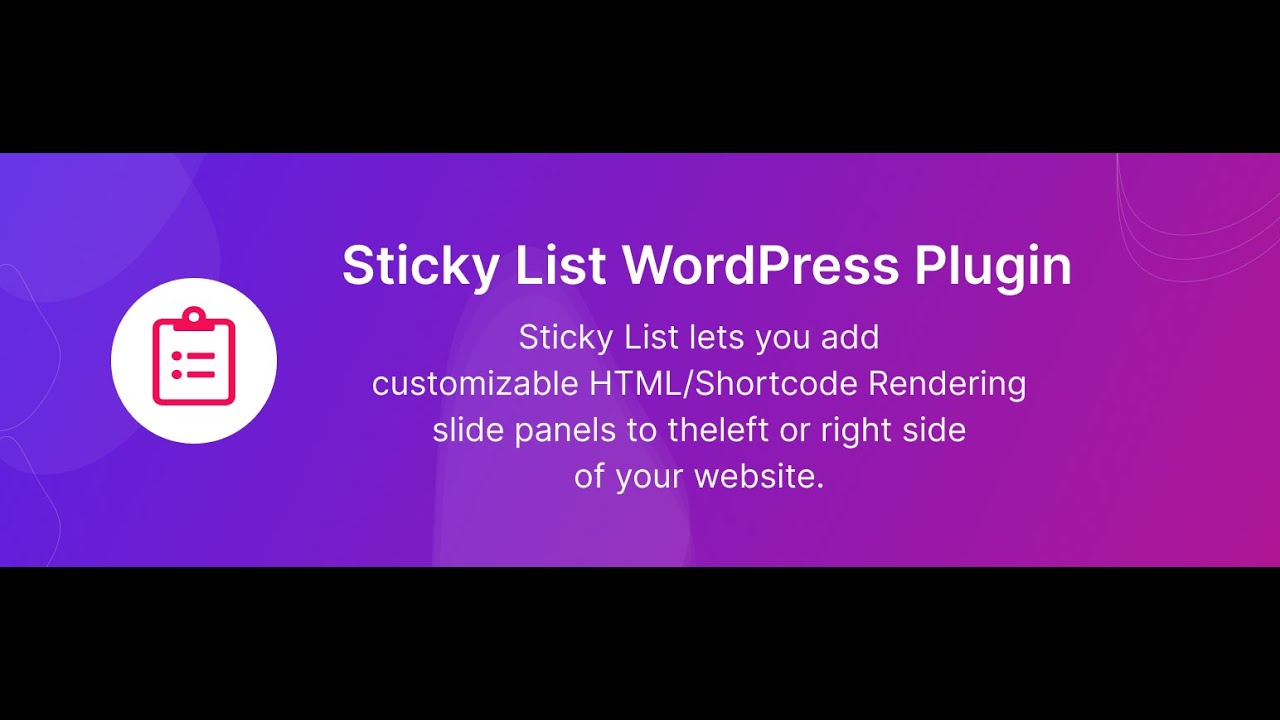 Sticky List - Customizable Interactive Slide Panels for Websites - YouTube