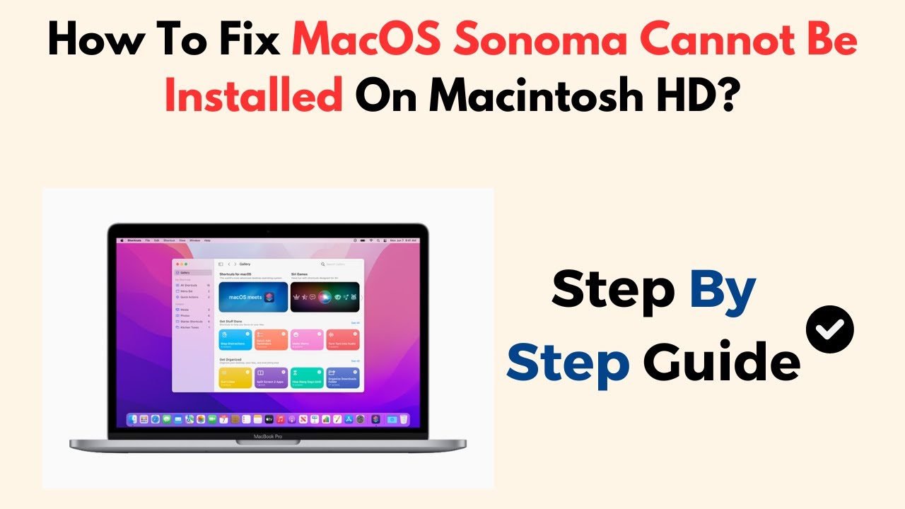 How To Fix MacOS Sonoma Cannot Be Installed On Macintosh HD? - YouTube