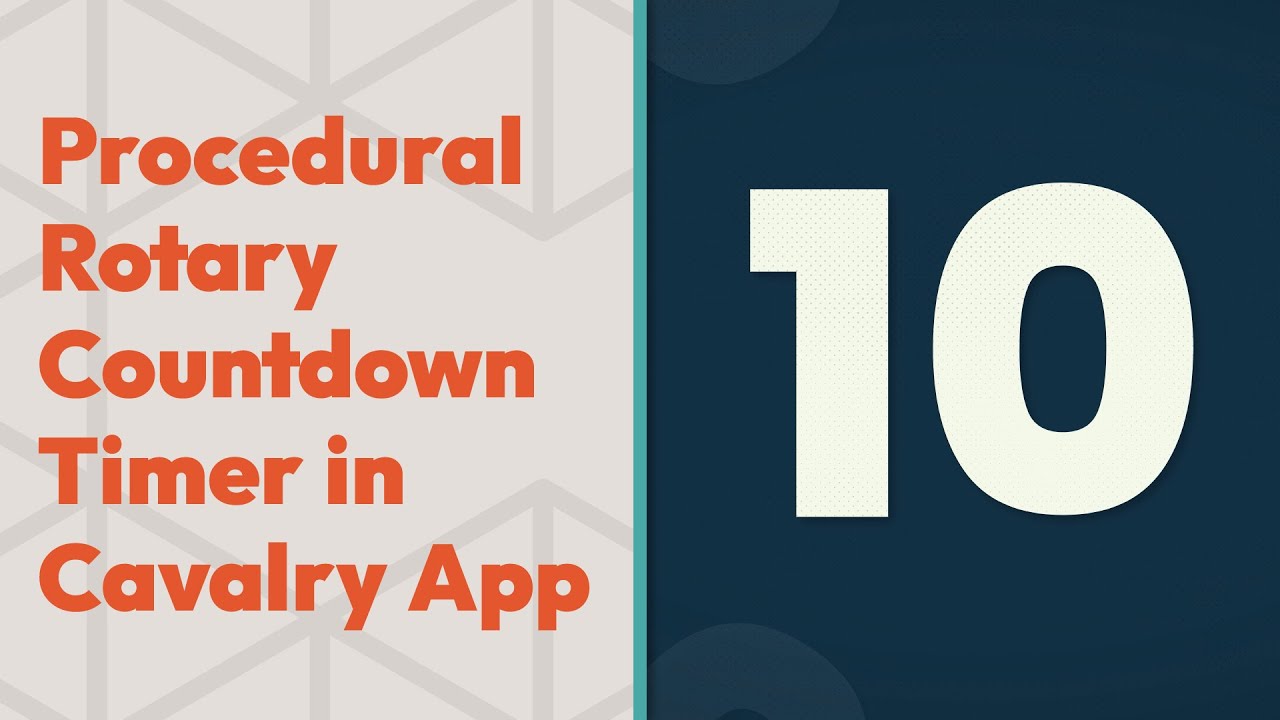 Procedural Rotary Countdown Timer in Cavalry App Tutorial - YouTube