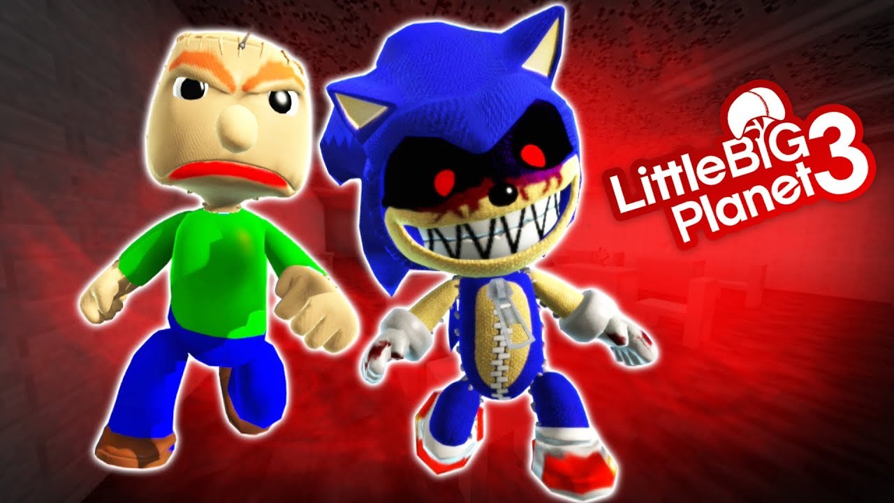 LittleBigPlanet 3 - Baldi VS Sonic EXE - Bad Ending - Baldi's 3D Basics ...