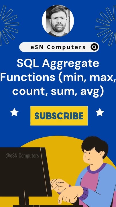 SQL Aggregate Functions (min, max, count, sum, avg) @esncomputers #sqlplus #ytshorts - YouTube
