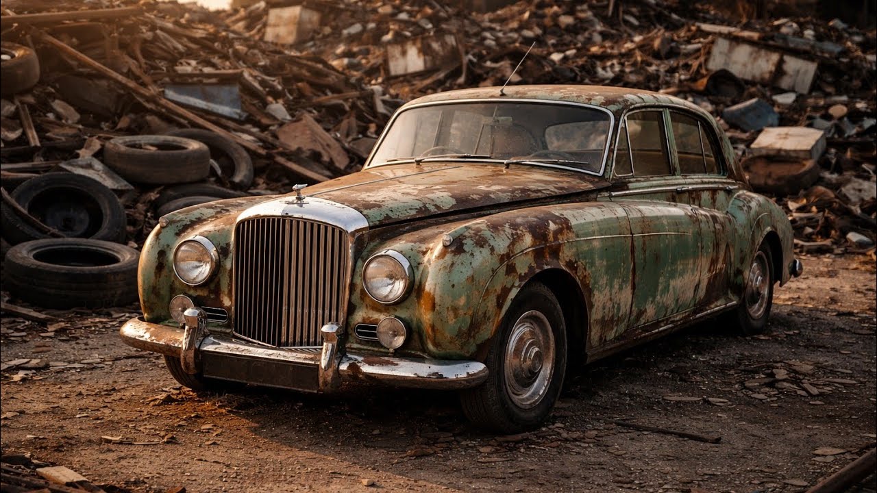 Abandoned Bentley S1 Found in Junkyard | Extreme Rusty Classic Car ...