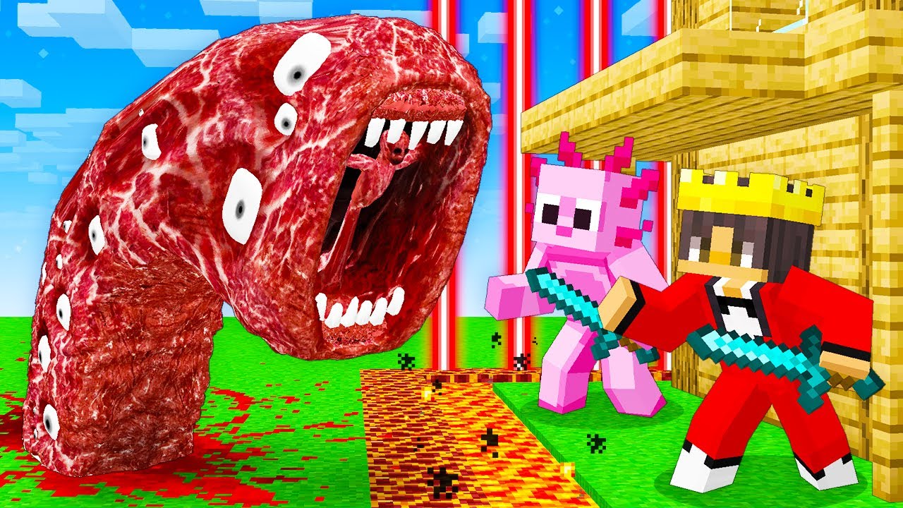 TRAIN EATER WORM VS Most Secure House In Minecraft! - YouTube