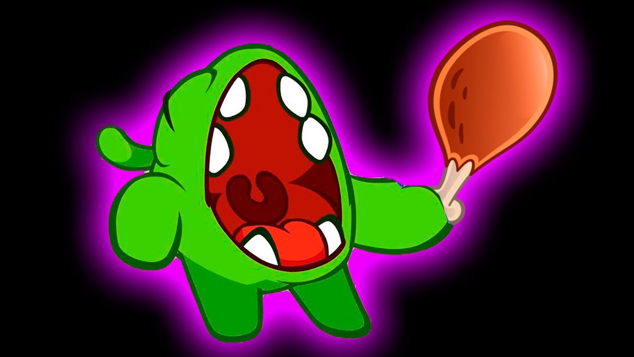 Om Nom Eating Meat & Biting His Hand Sound Variations in 45 Seconds ...