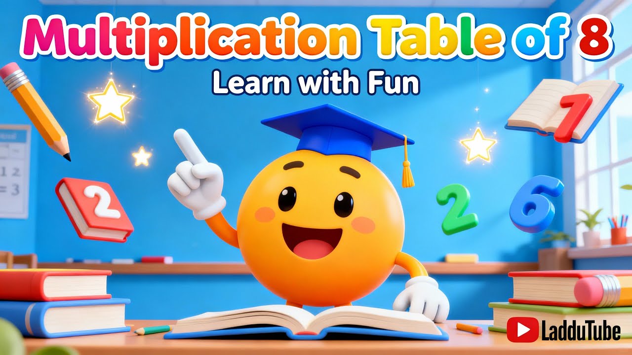 Learn 8 Times Table | Multiplication for Kids for Early Learners ...