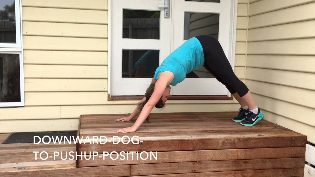 How To Do A Downward Dog to Pushup Position (Bodyweight Exercise ...