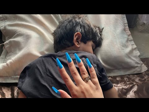 ASMR Back Scratching Head Scratching Long Nails - YouTube