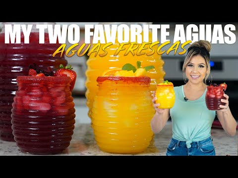 Beat The Heat With These Refreshing Strawberry-Hibiscus & Orange-Mango AGUA FRESCA