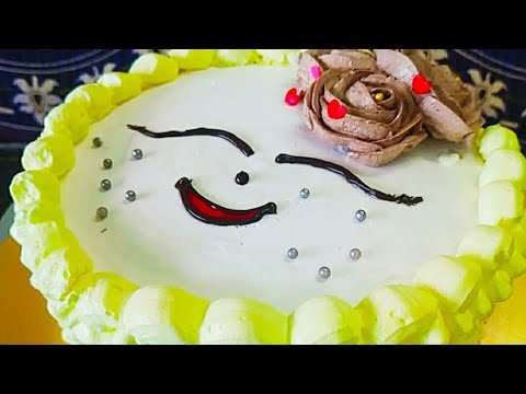 How to make Beautiful Girl FACE Cake using whipped cream..!! - YouTube