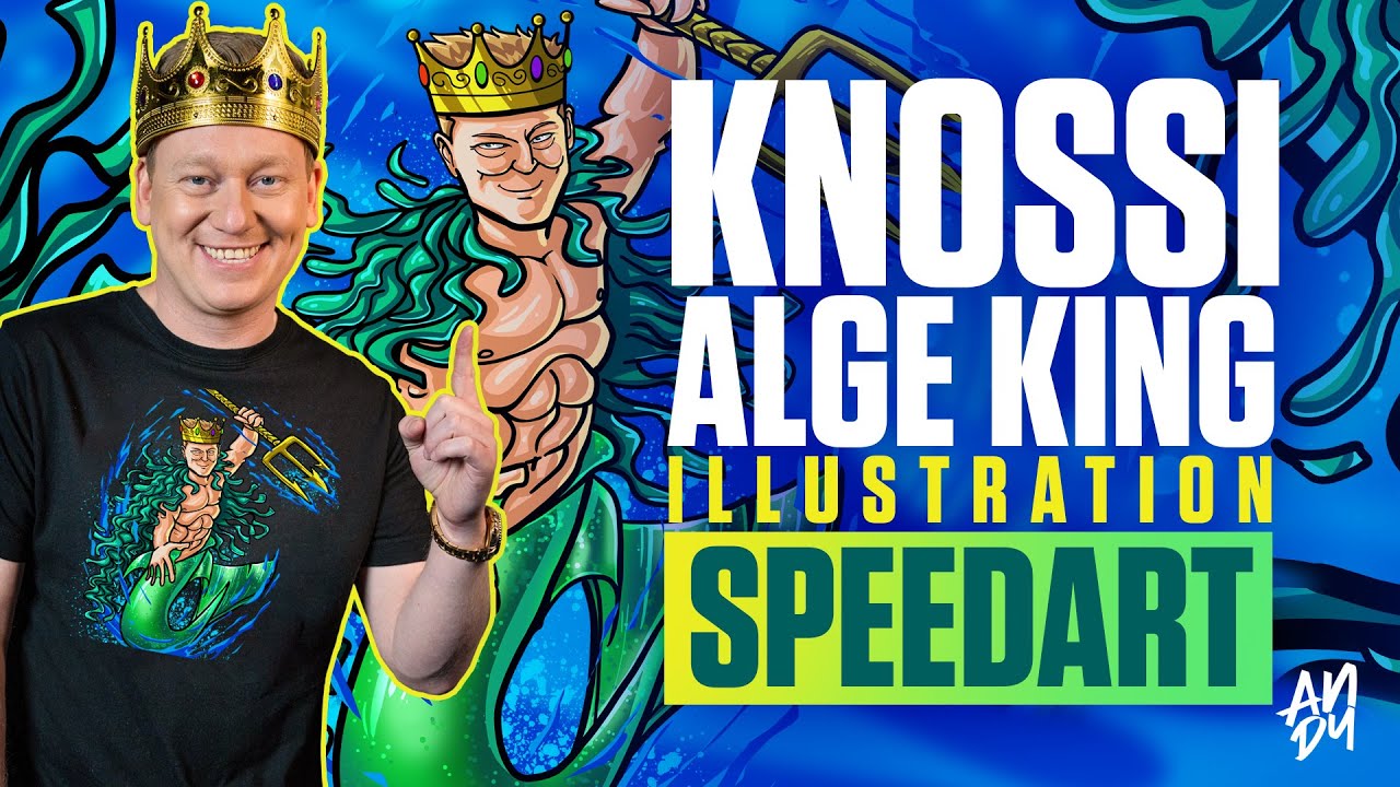 Knossi Alge King Illustration Speedart/ Zeitraffer Video - YouTube