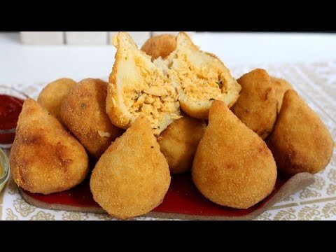 🔴 COXINHA de Batata Doce e Frango! Opção Saudável