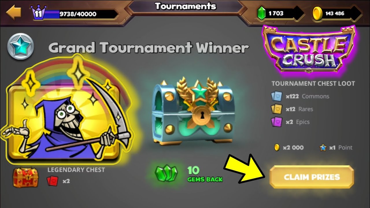 Reaper's Tournament Victory 🔥 Castle Crush | Castle Crush Tournament ...