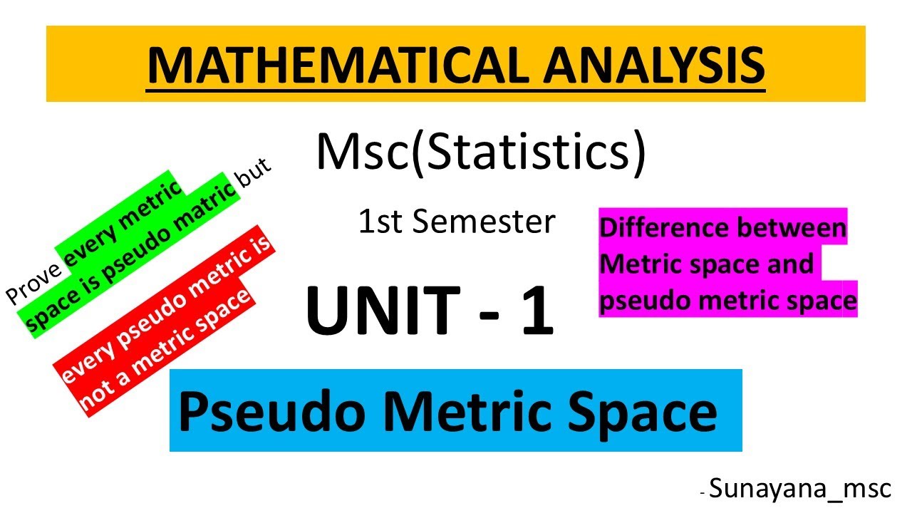 pseudo metric space || every pseudometric is not a metric space ...