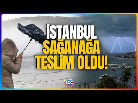 İstanbul'da Yüksek Dalga Alarmı! AKOM Uyardı Su Bastı! Megakent Sağanak ve Fırtınaya Teslim