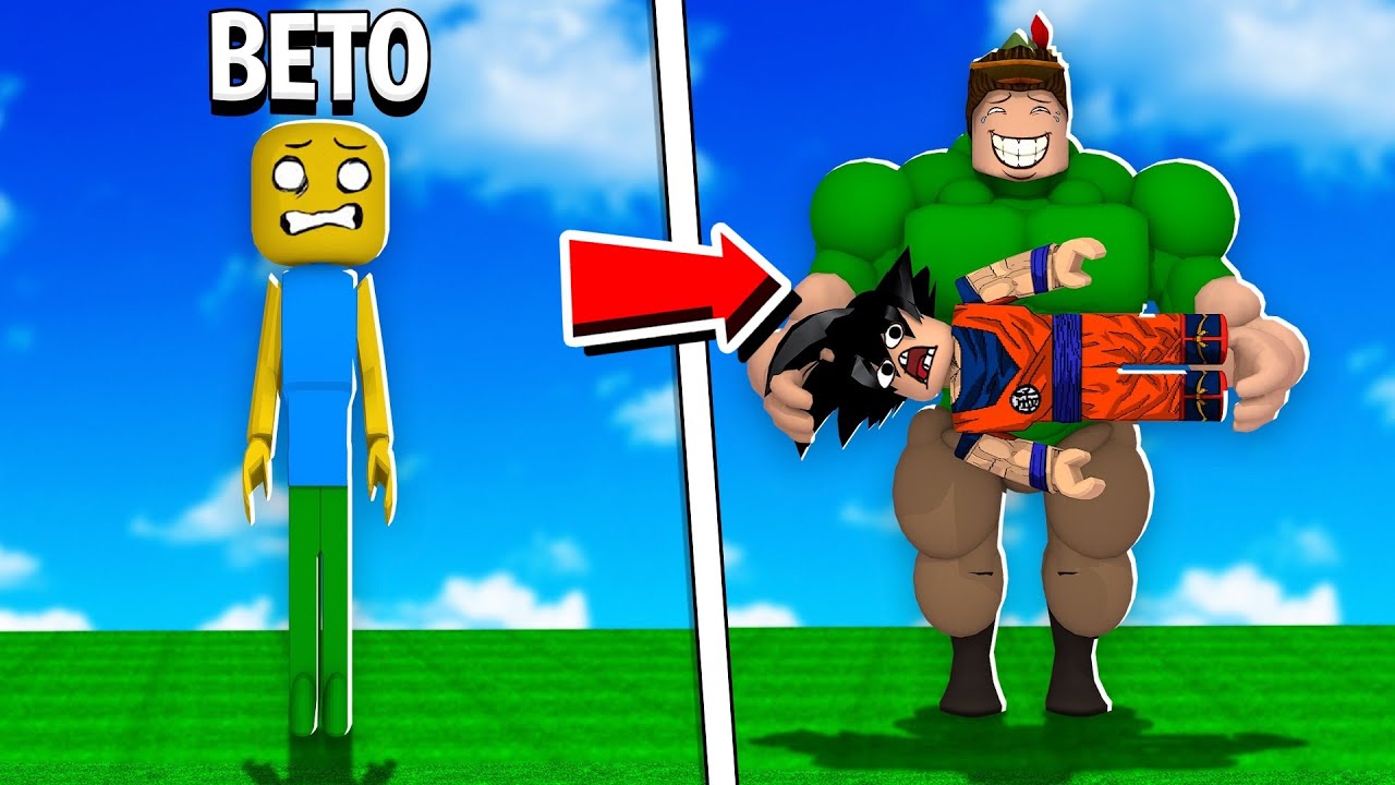 VIREI UM NOOB SUPER FORTE NO ROBLOX!! (Mega Noob Simulator) - YouTube