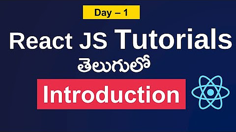 React Js Tutorials in Telugu - YouTube