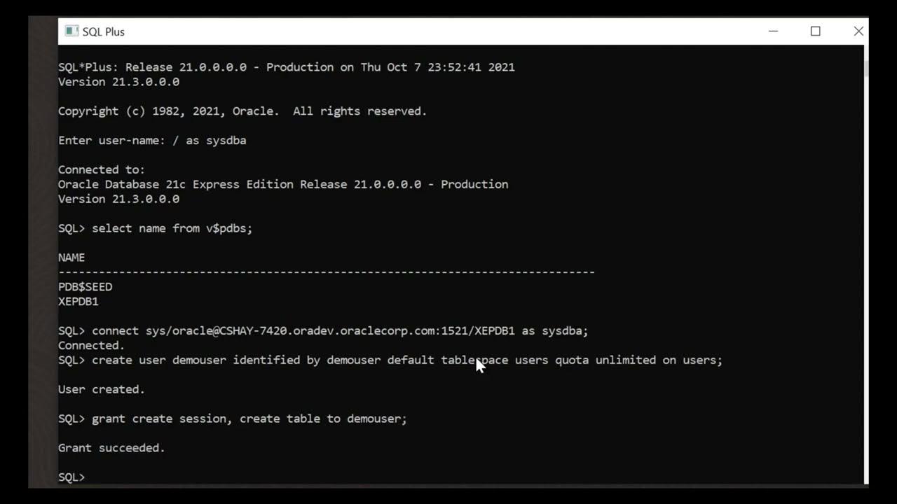 XE 21c Oracle Database Express Edition Windows Yükleme - YouTube