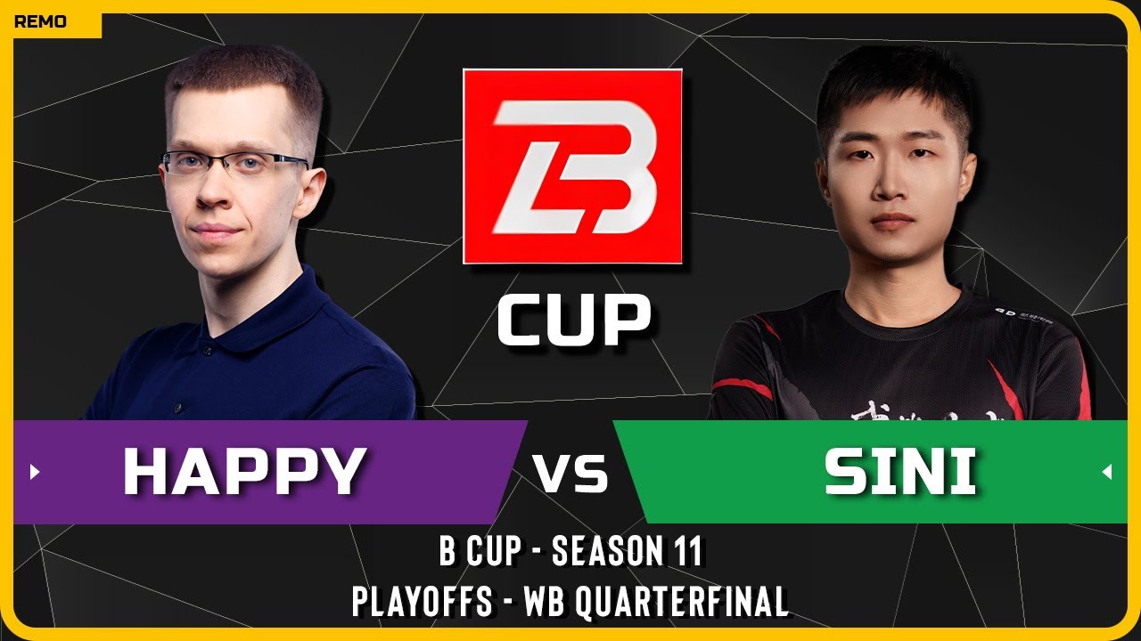 WC3 - [UD] Happy vs Sini [NE] - WB Quarterfinal - B Cup Season 11 - YouTube