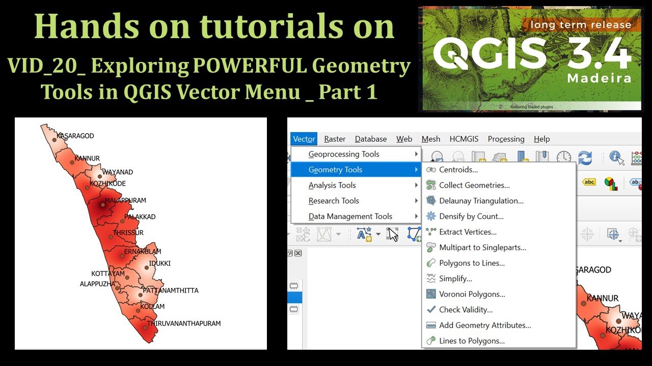 VID 20 (For Beginners) Exploring POWERFUL Geometry Tools in QGIS Vector ...