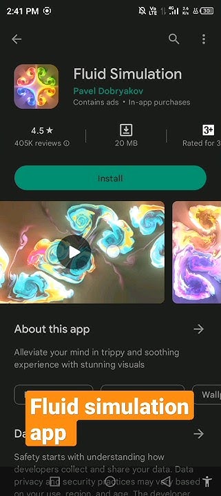 fluid simulation app #yt #shorts video - YouTube