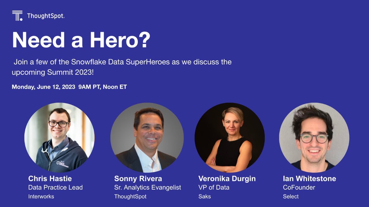 Data Superheroes: What are you looking forward to at Snowflake Summit 2023 - YouTube