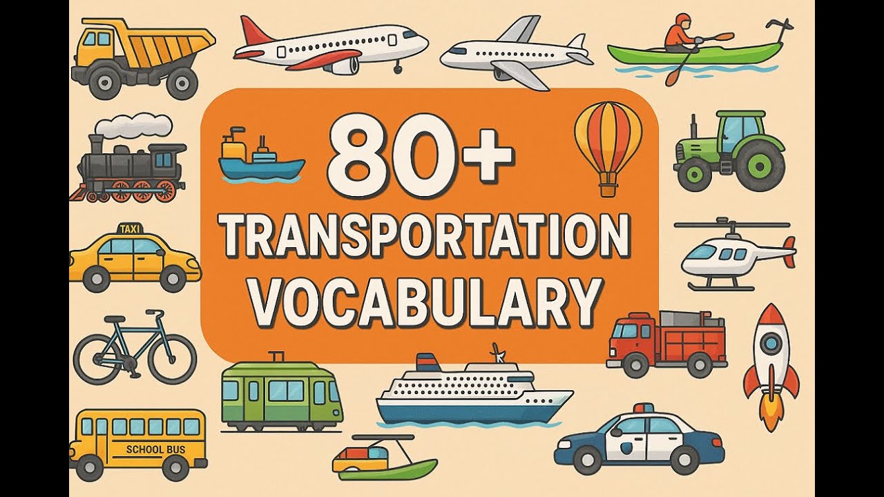 80+ Transportation Vocabulary in English | Learning with Pictures ...