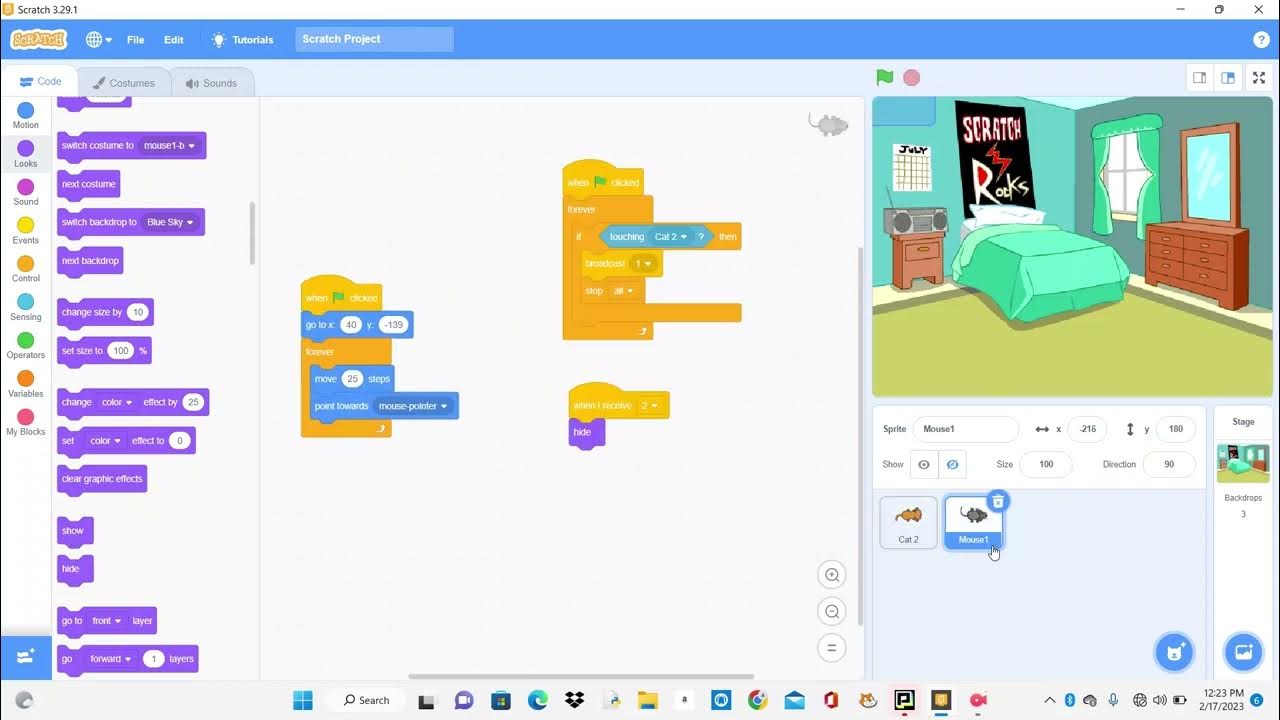 How to make a simple Tom and Jerry game on scratch (Easy) - YouTube