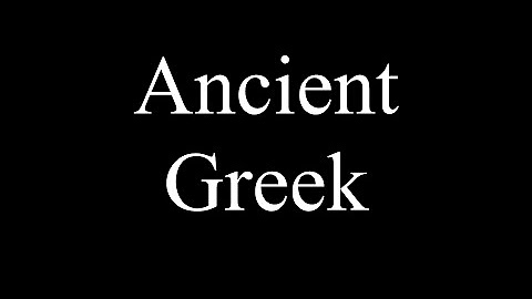 Ancient greek - YouTube
