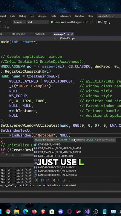 Change Any Window Title in C++ Using FindWindow #shorts - YouTube