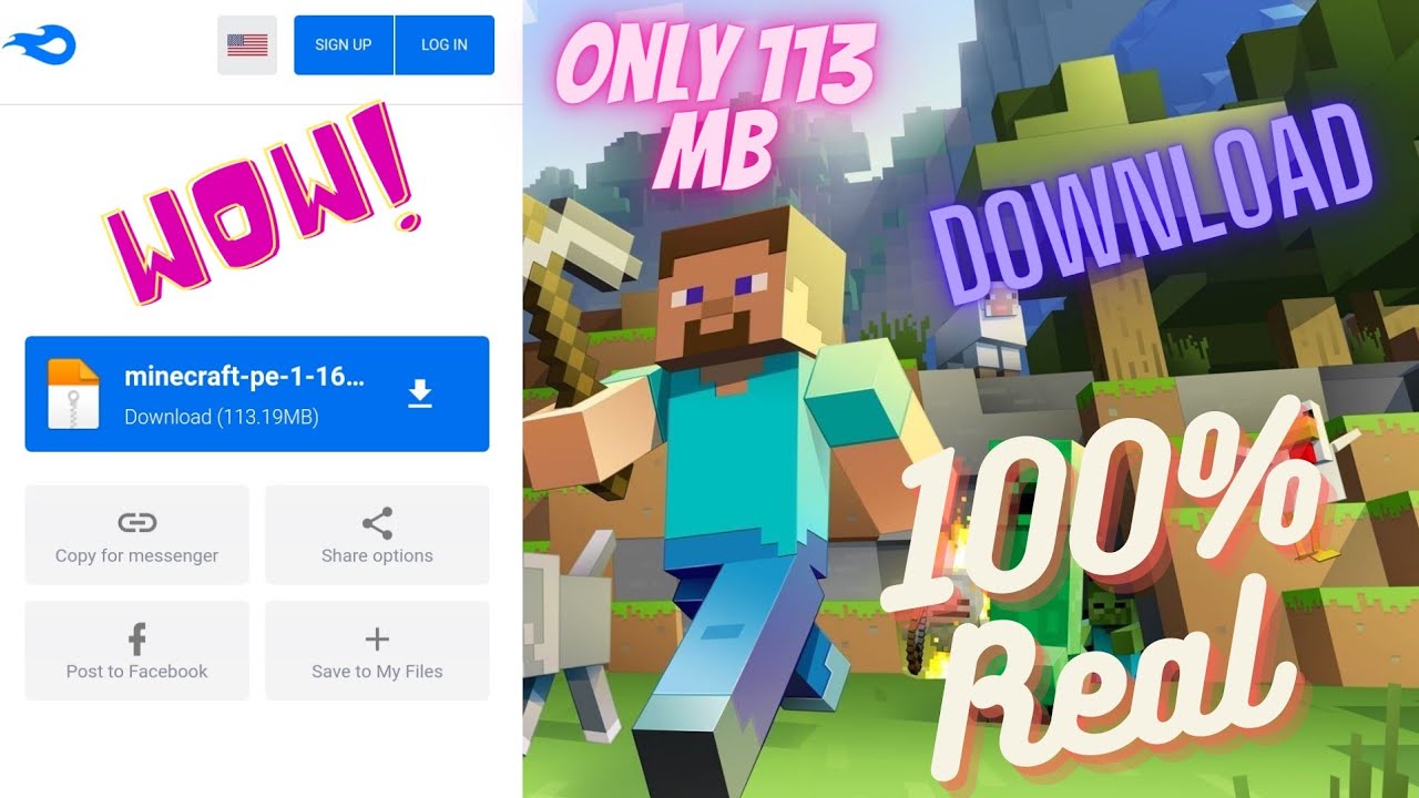 Download minecraft in 100mb only 😘😘😘😘 - YouTube