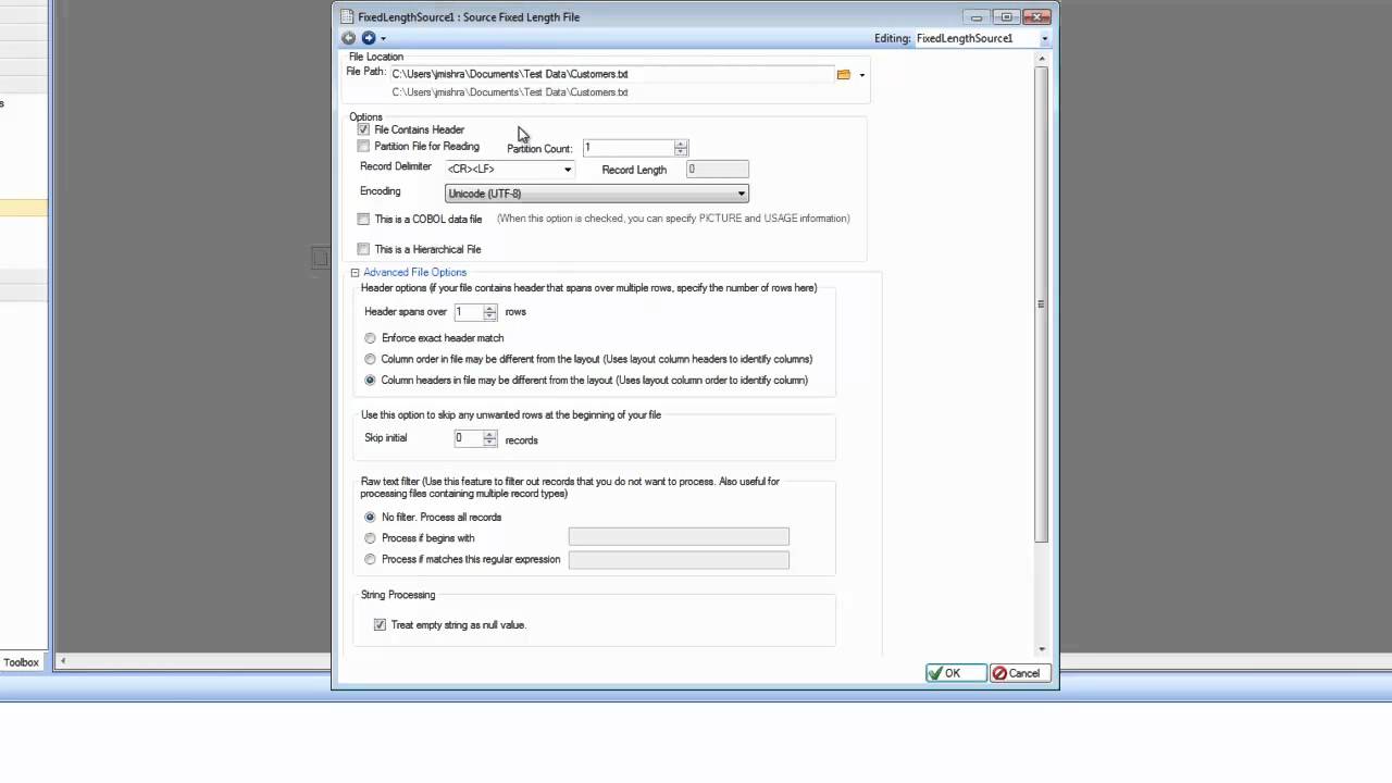 Working with Fixed Length File Source in Centerprise Data Integrator ...