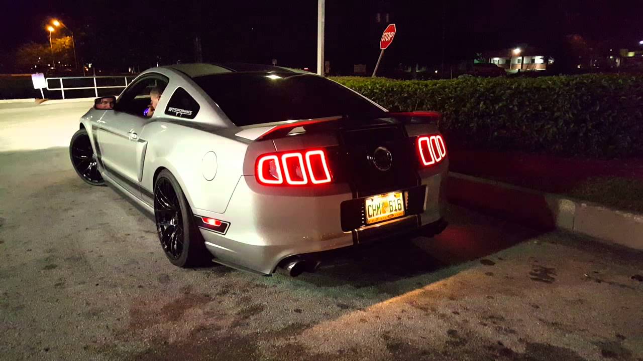 Mustang GT #shoots #fire #flames #2014 #5.0 - YouTube