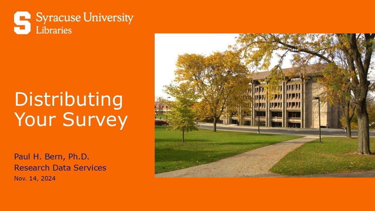 Distributing Your Survey - YouTube