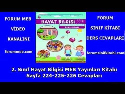 2. Sınıf Hayat Bilgisi Kitabı Sayfa 224-225-226 MEB Yayınları - YouTube