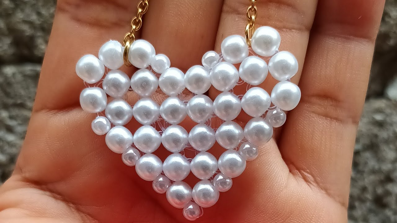 Corazón de perlas Tutorial - YouTube