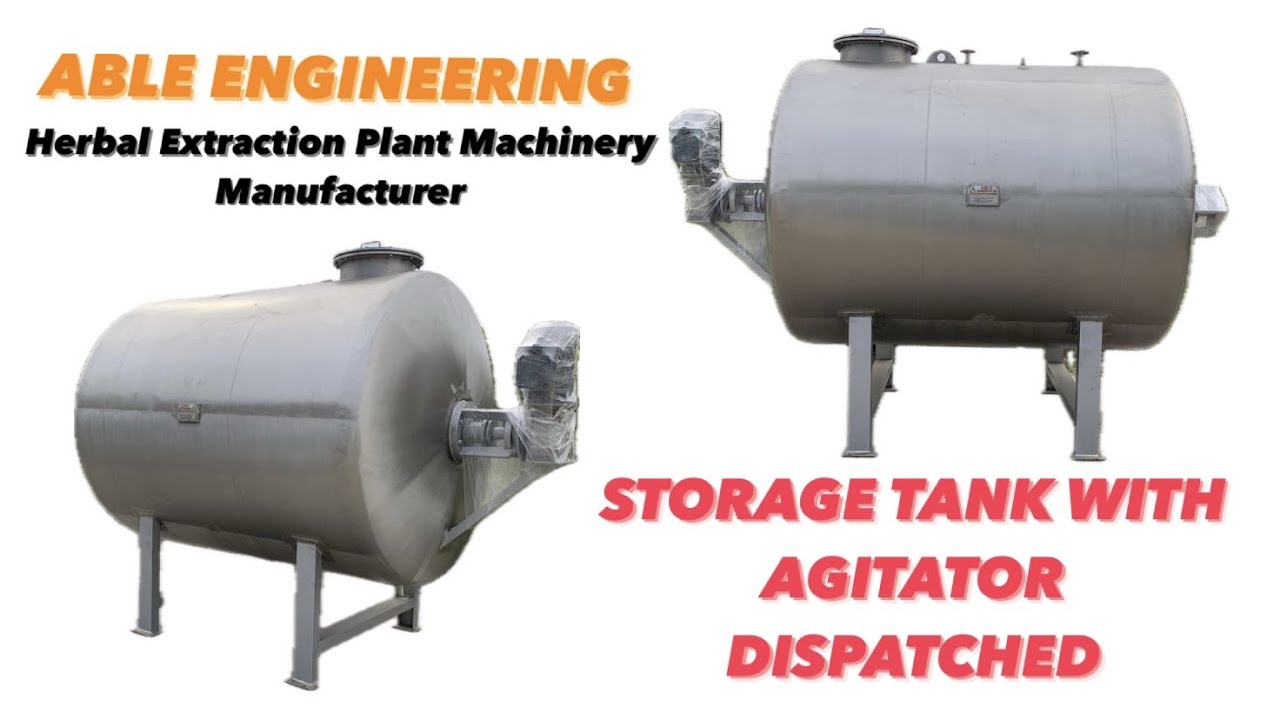 Storage Tank with Agitator manufactured & dispatched | ABLE ENGINEERING ...