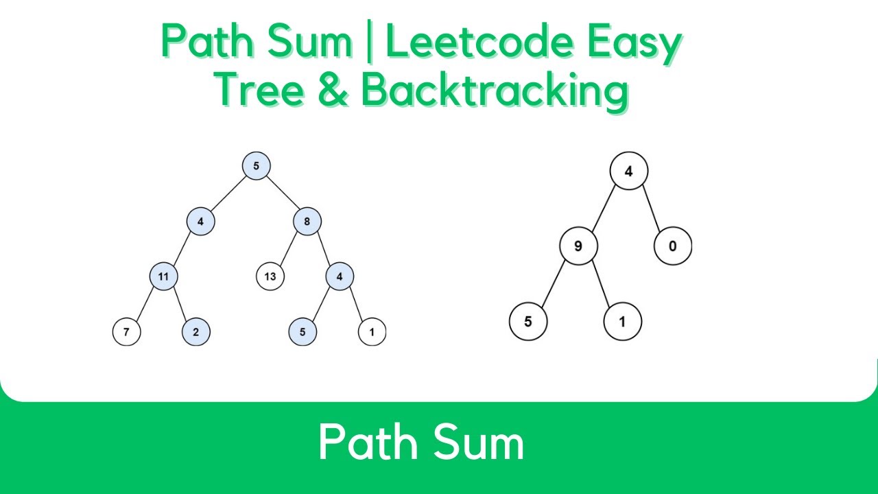 Path Sum Leetcode Easy Tree Backtracking Youtube 5756