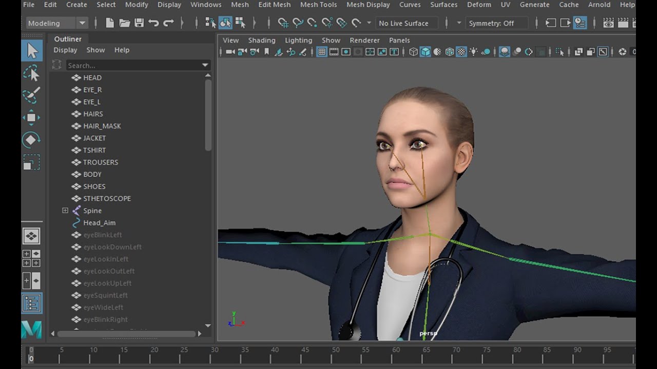 Megan Talking 3D Avatar MAYA - YouTube