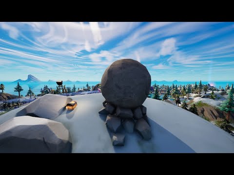 How to dislodge a runaway boulder with a slide kick in Fortnite! - YouTube