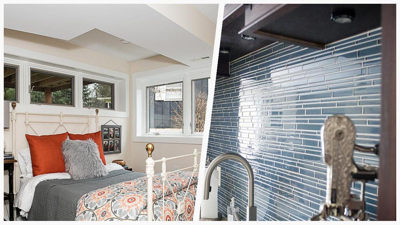 75 Large Mid-century Modern Basement Design Ideas You'll Love ☆ - YouTube