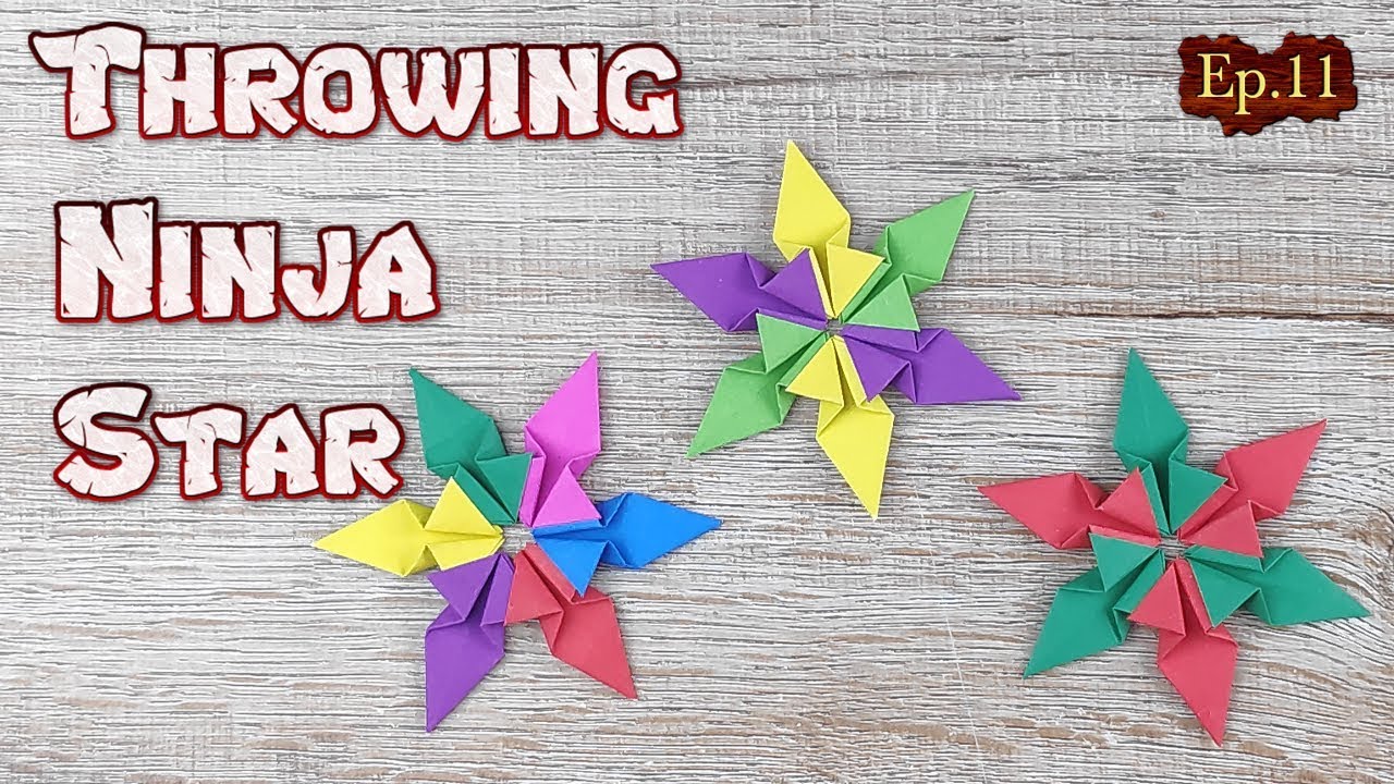 Origami Throwing Ninja Star | How To Making a Ninja Weapon Tutorial ...