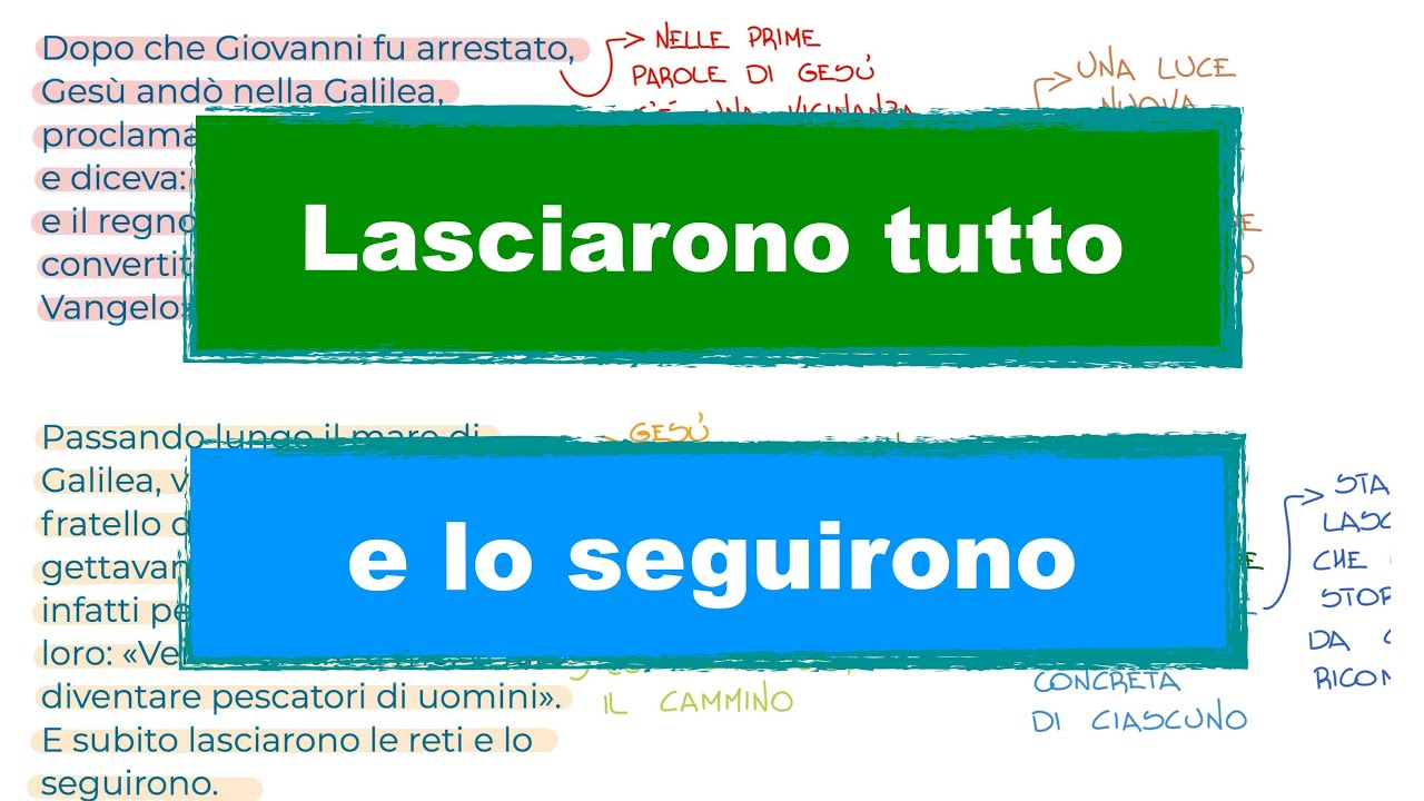 Lasciarono tutto e lo seguirono (Mc 1,14-20) LUNEDÌ 8 GENNAIO vangelo ...