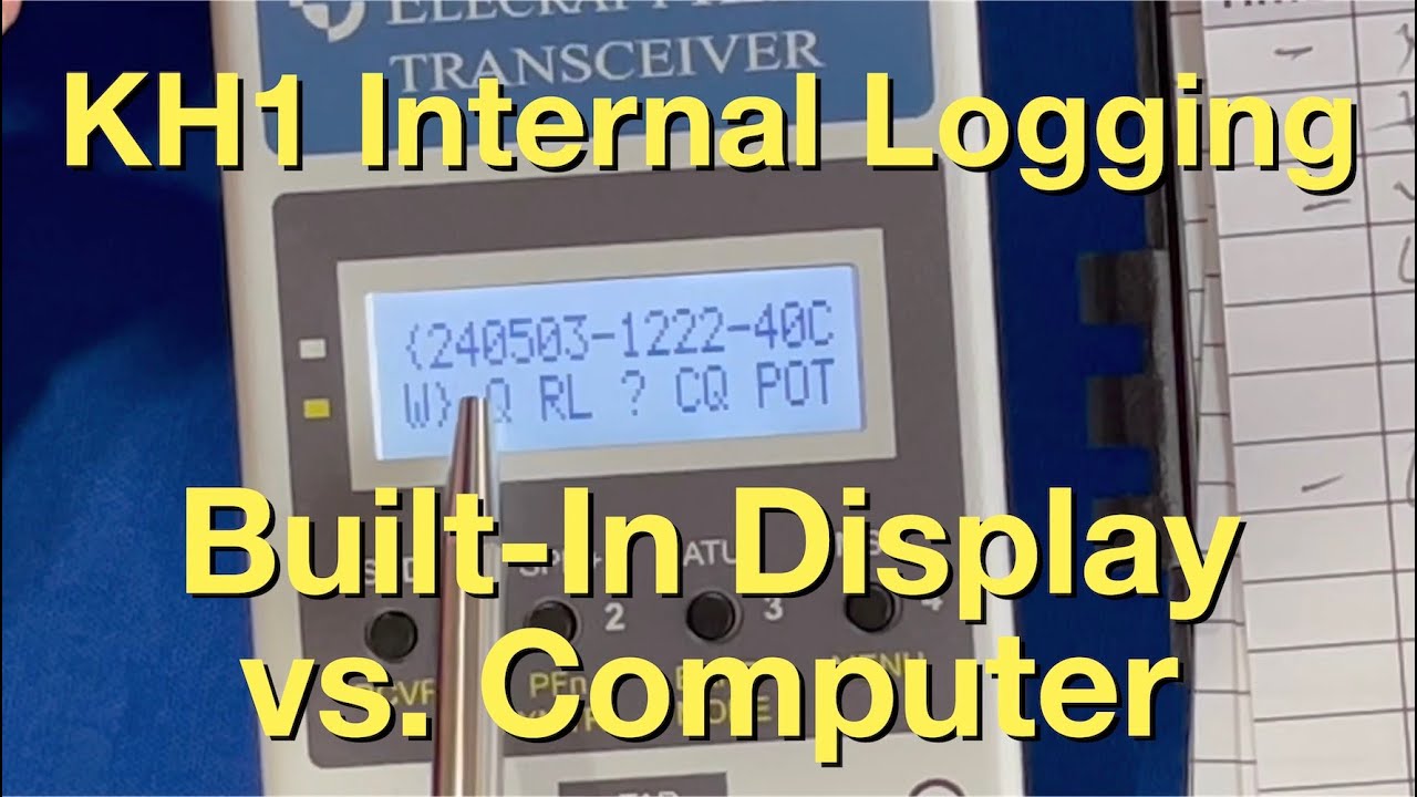 KH1 Internal Logging on the Built-in Display - YouTube