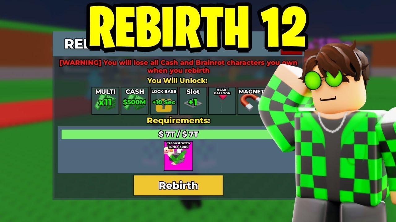 WILL I DO 12 REBIRTH IN STEAL A BRAINROT !! @VanshPowerPlay - YouTube