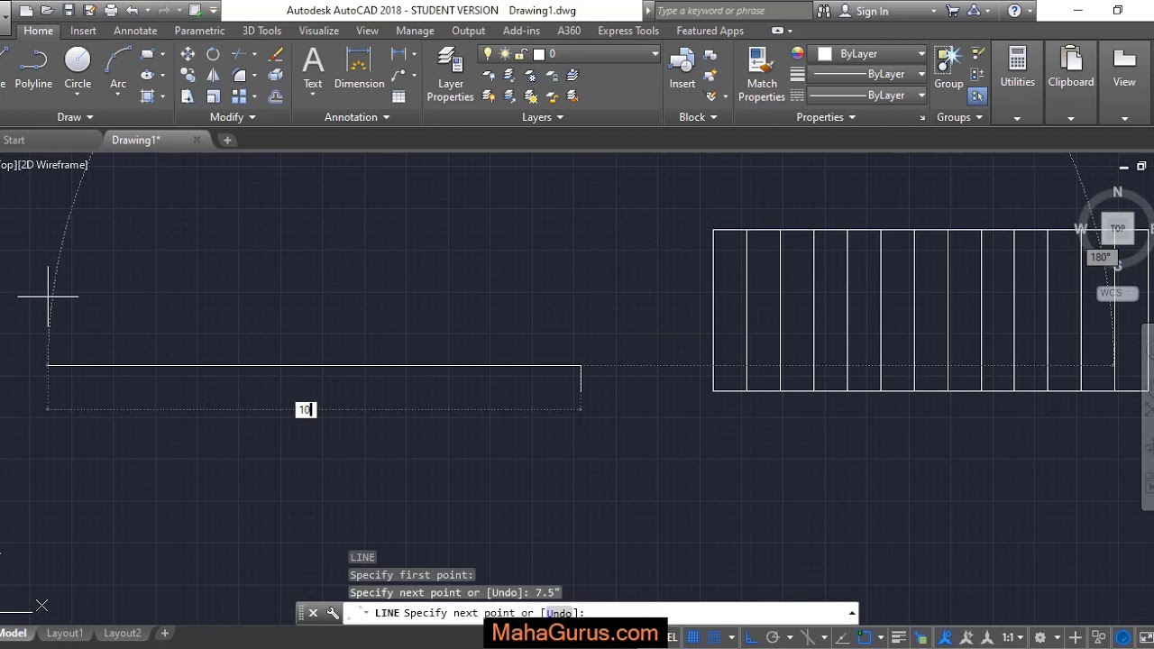 How to Create a Straight Stair in Autocad- Straight Stair in Autocad in ...
