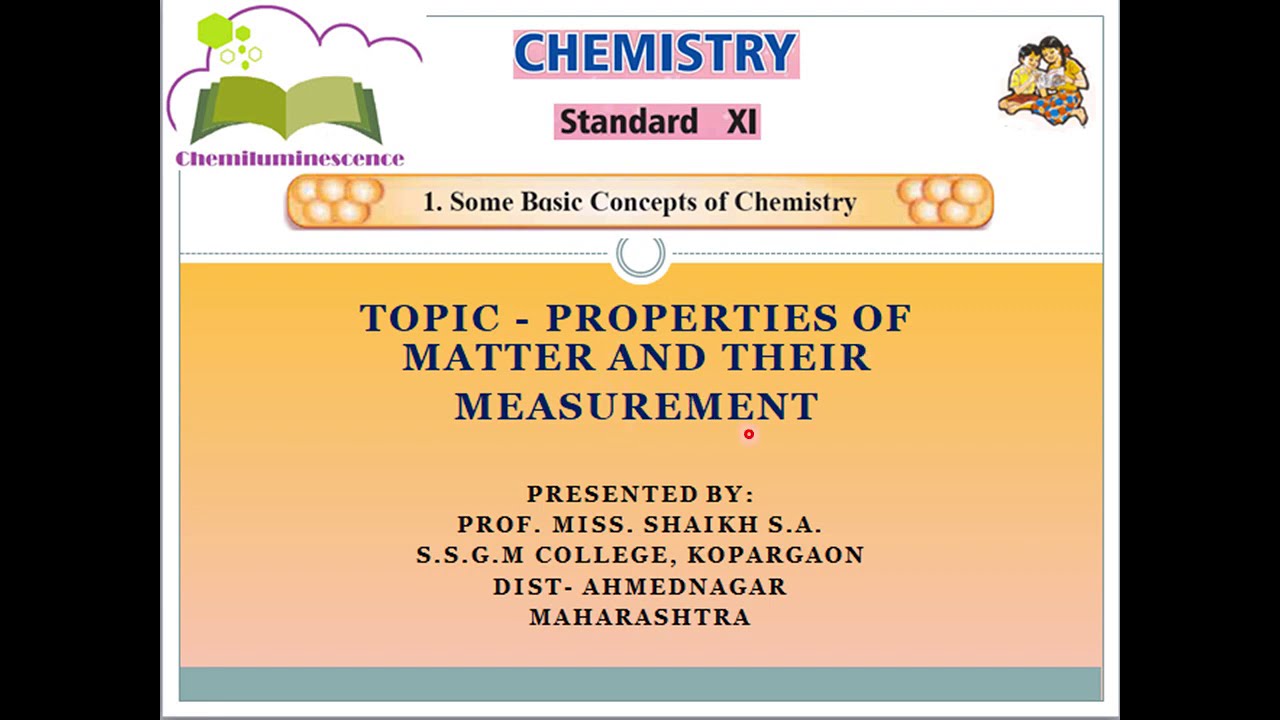 1 3 Properties of matter and their measurements - YouTube