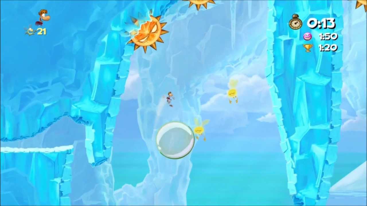 Rayman Origins (1080i HD) Walkthrough Part 27 - Dashing Thru the Snow ...