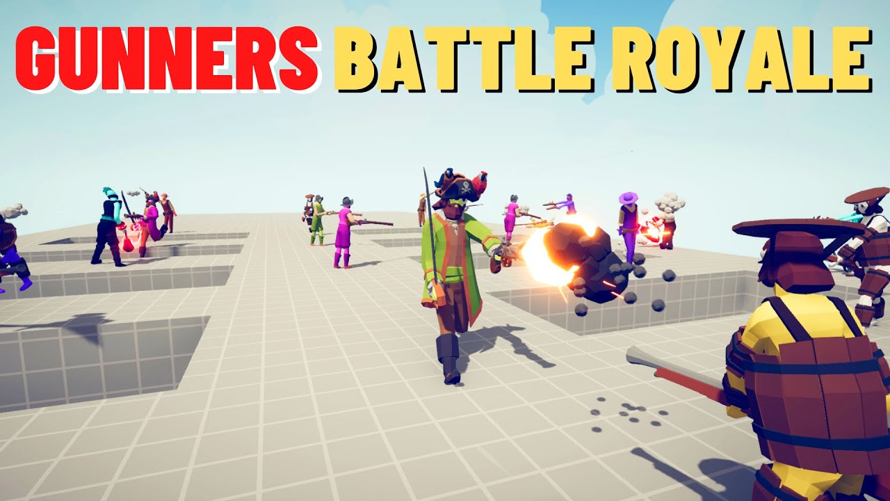 GUNNERS BATTLE ROYALE - FREE FOR ALL - Totally Accurate Battle ...