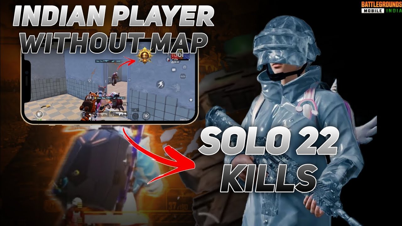INDIAN PLAYER PLAYING WITHOUT MAP 🥷 BGMI / SOLO VS SQUAD - YouTube